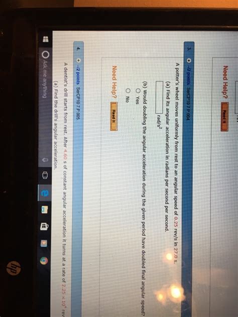 Solved A Potter S Wheel Moves Uniformly From Rest To An Chegg