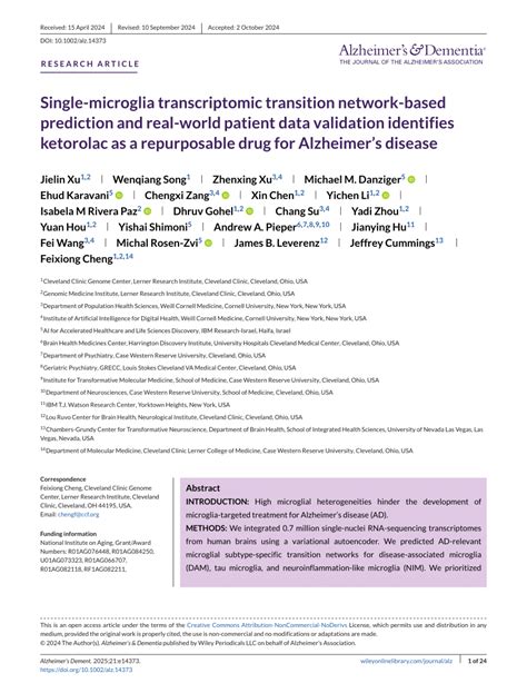 Pdf Single‐microglia Transcriptomic Transition Network‐based Prediction And Real‐world Patient