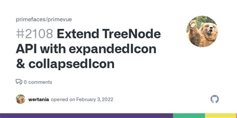 Extend TreeNode API With ExpandedIcon CollapsedIcon Issue 2108 Primefaces Primevue GitHub