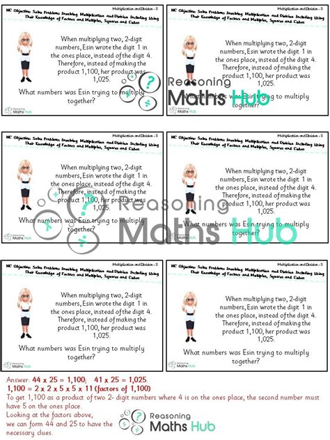 Solve Problems Involving Multiplication Using Knowledge Of Factors And