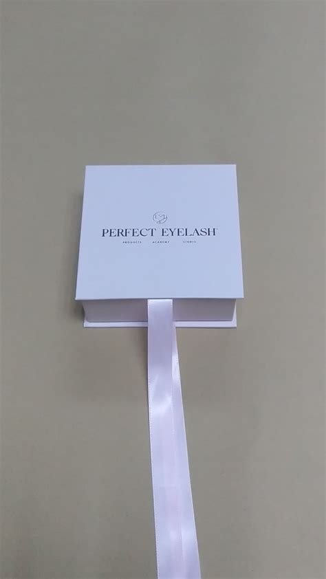 Custom Logo Luxury White Jewellery Packaging Box With Ribbon Closure