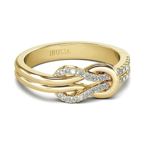 Jeulia Knot Design Sterling Silver Ring Jeulia Jewelry