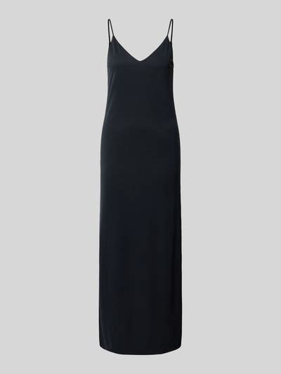 Mbym Midi Jurk Met Spaghettibandjes Model Leslee In Zwart Online