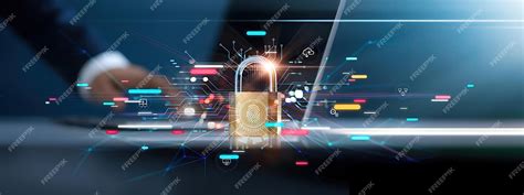 Premium Photo Businessman And Fingerprint Scanning Unlock And Access To Business Data Network