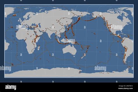 Birds Head Tectonic Plate On The Solid Contour Map In The Patterson Cylindrical Oblique