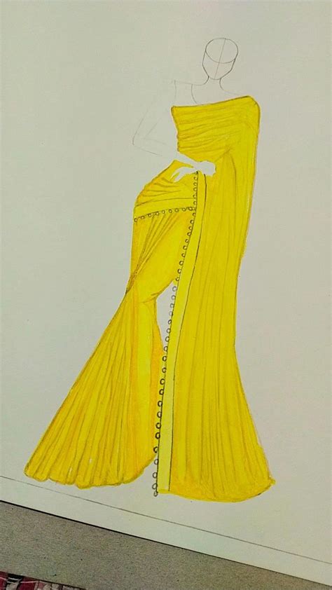 India Dressing Saree Fashion Illustration Sketches Dresses Fashion