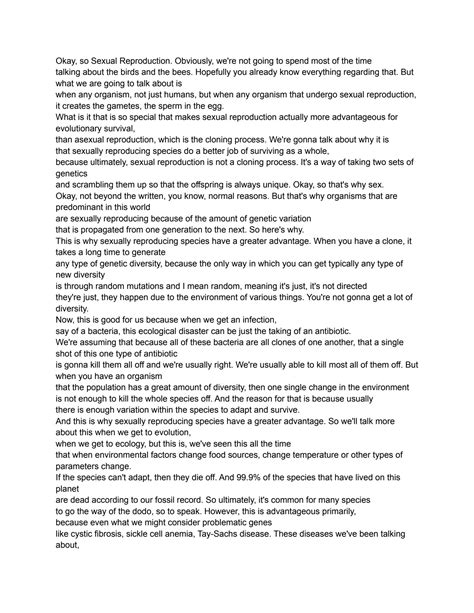 SOLUTION Biology Lecture Sexual Reproduction Studypool