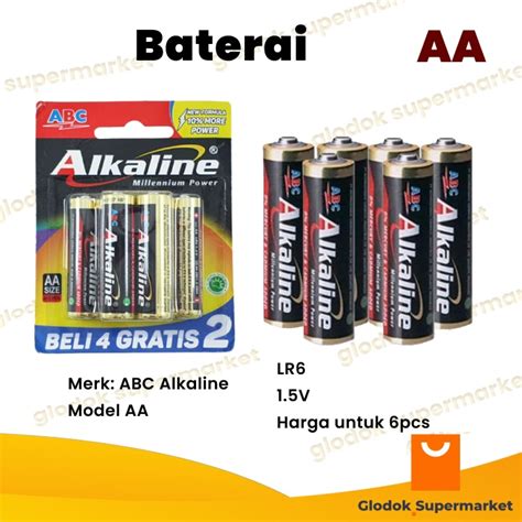 Jual Baterai Aa Abc Alkaline Pcs Batu Batre A Battery Shopee Indonesia