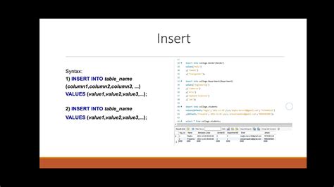 Overview Of Dml Command In Sql Youtube