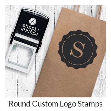Affordable Round Business Logo Stamps Simply Stamps