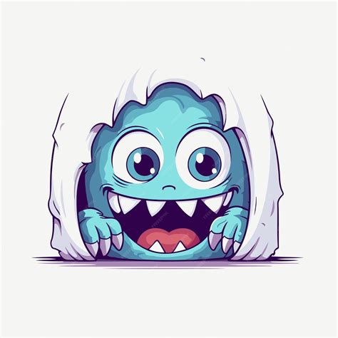 Premium Vector Cartoon Monster Coming Out Of A Hole In The Wall