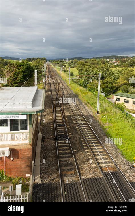 A Long Straight Section Of The West Coast Main Line Wcml Railway At