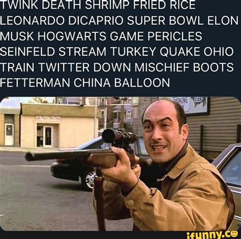 Twink Death Shrimp Fried Rice Leonardo Dicaprio Super Bowl Elon Musk