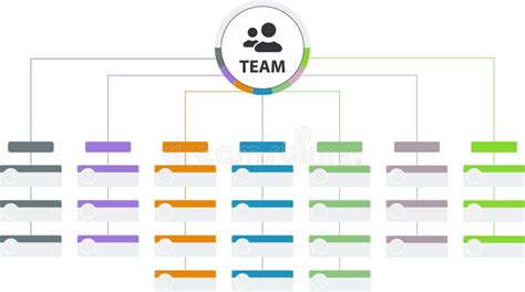 Flowchart Diagram Teamwork Business Workflow Layout Stock