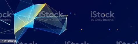 컬러 다각형 구조 연결된 점과 선이있는 아름다운 그림 디지털 네트워크 배경 3d 0명에 대한 스톡 사진 및 기타 이미지 0명 3차원 형태 Dna Istock