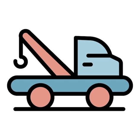 Premium Vector Auto Tow Truck Icon Outline Auto Tow Truck Vector Icon