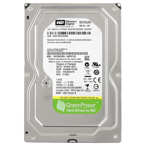 HD Western Digital 1TB WD Green 3.5" SATA 3 7200RPM - WD10EURX no ...