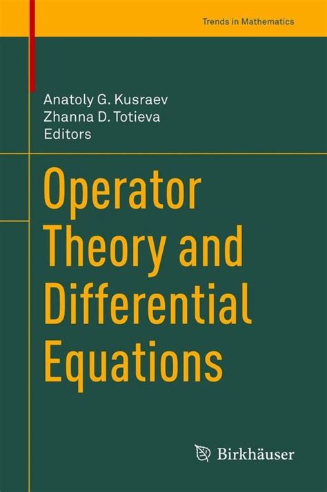 Trends In Mathematics Operator Theory And Differential Equations Ebook Bol