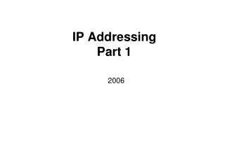 PPT IP Addressing Part 1 PowerPoint Presentation Free Download ID 5132204