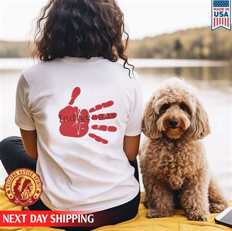 Mmiw Indigenous Woman Red Hand Unisex Back T Shirthoodiesweatshirt 0