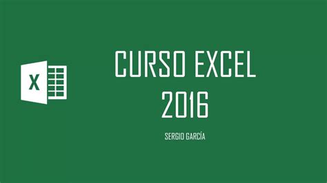 CURSO EXCEL 2016 PRÁCTICA FINAL EXCEL 2016 YouTube