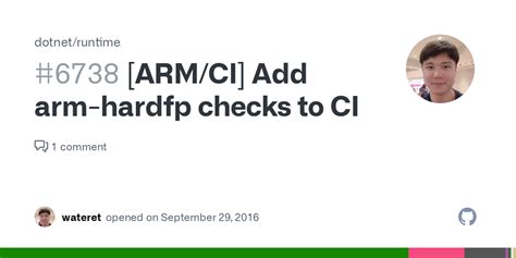 Armci Add Arm Hardfp Checks To Ci · Issue 6738 · Dotnetruntime · Github