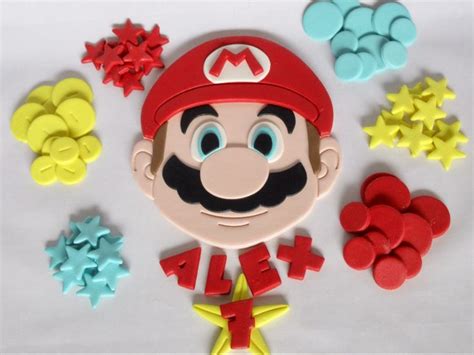 An Image Of A Mario Birthday Cake Decoration