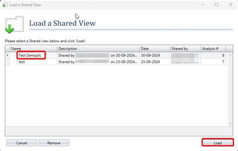 Treeview Share View Load View Functionality