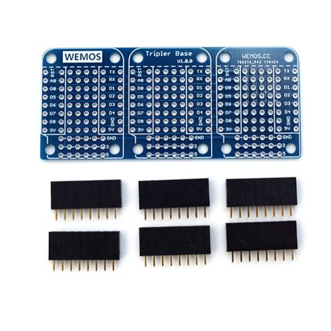 Wemos Tripler Base Socket V100 For Wemos D1 Mini Arduino Tech