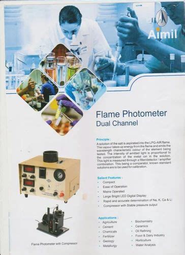 Flame Photometer Dual Channel At Piece Pathology Diagnostic Or Laboratory Machine