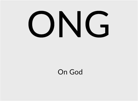 What Does ONG Meaning Mean Texting Snapchat TikTok More Blendspace