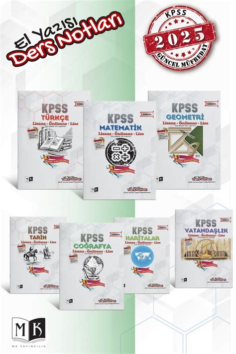 KPSS GENEL KÜLTÜR GENEL YETENEK EL YAZISI DERS NOTLARI FUL SET