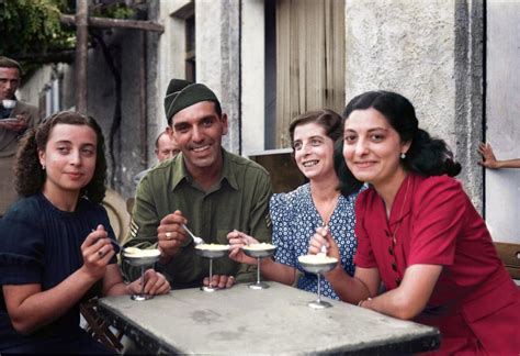 U S Army Sgt Vincent J Crivello Of Milwaukee Wisconsin Enjoys His Gelato Al Limon At A
