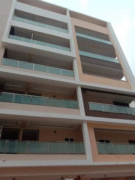 Silver Stainless Steel Glass Balcony Railing For Offices Material