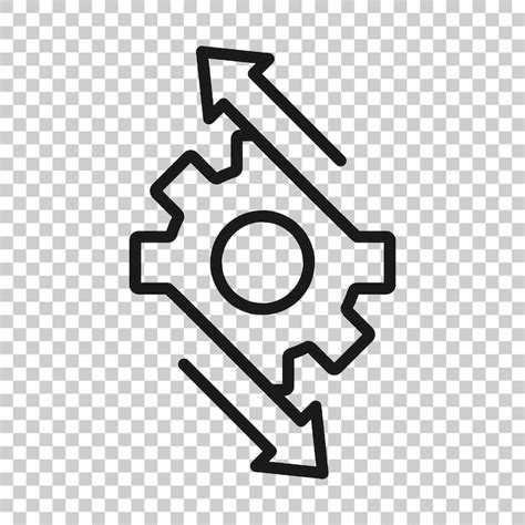 Premium Vector Workflow Icon In Flat Style Gear Effective Vector Illustration On White