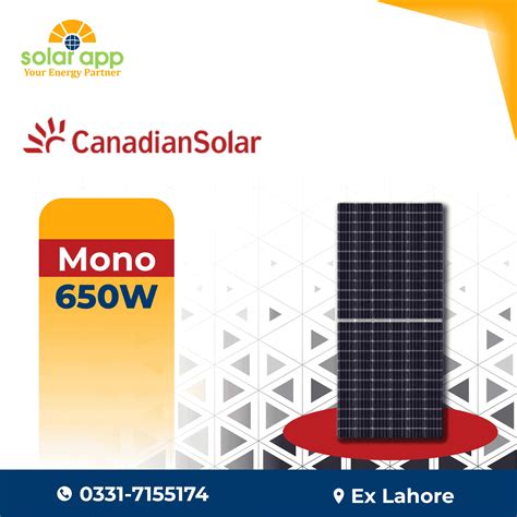Buy Canadian Solar 650w Mono Perc Solar Panel Best Prices