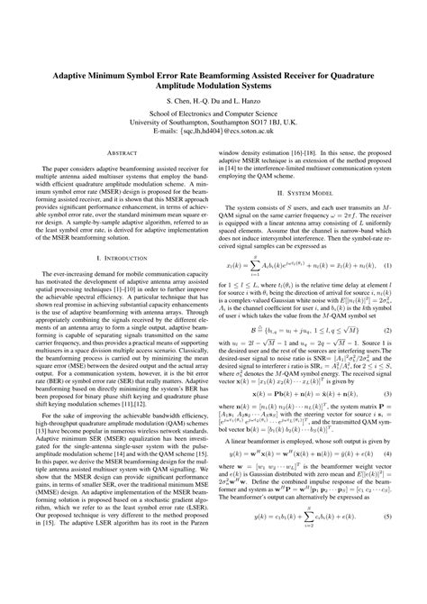 Adaptive Minimum Symbol Error Rate Beamforming Assisted Receiver For