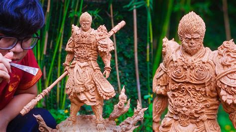 Wukong Wooden Figure Black Myth Art