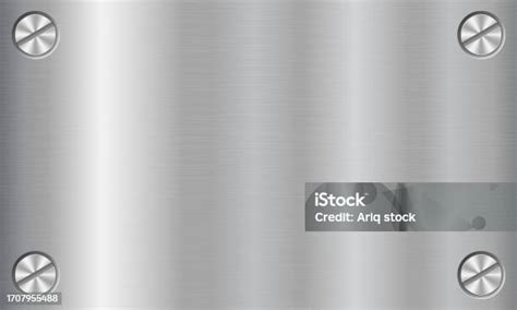 나사가 있는 은색 금속 질감 배경 나사가 있는 알루미늄 판 강철 배경입니다 벡터 그림 0명에 대한 스톡 벡터 아트 및 기타 이미지 0명 강철 공란 Istock