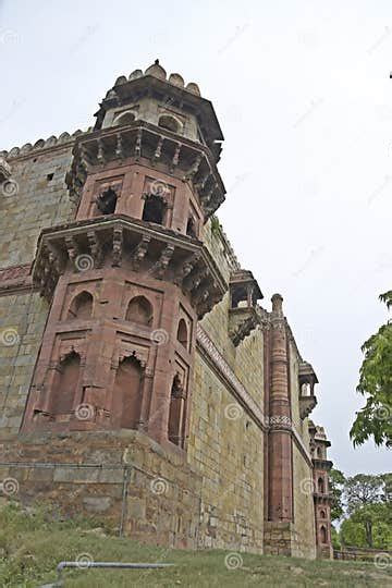 Qila I Kuhna Mosque At Purana Qila Old Fort Delhi India Stock Image