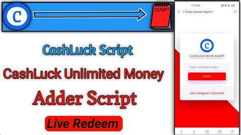 Cashluck Unlimited Money Adder Script Cashluck Unlimited Refer Bypass Script Youtube