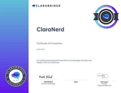 Claranerd • Clarabridge • Accredible • Certificates Badges And Blockchain