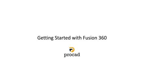 PPT Getting Started With Fusion 360 PowerPoint Presentation Free