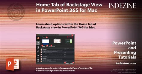 Home Tab Of Backstage View In PowerPoint 365 For Mac