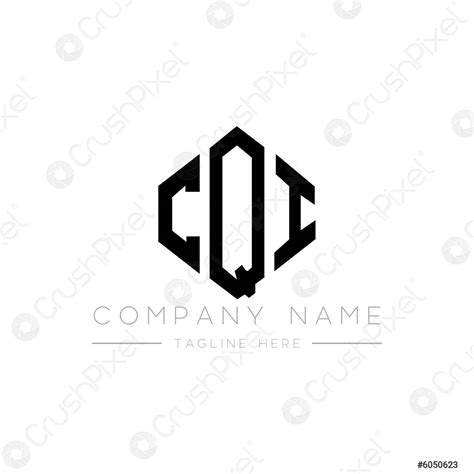 Cqi Letter Logo Design With Polygon Shape Cqi Polygon And Stock