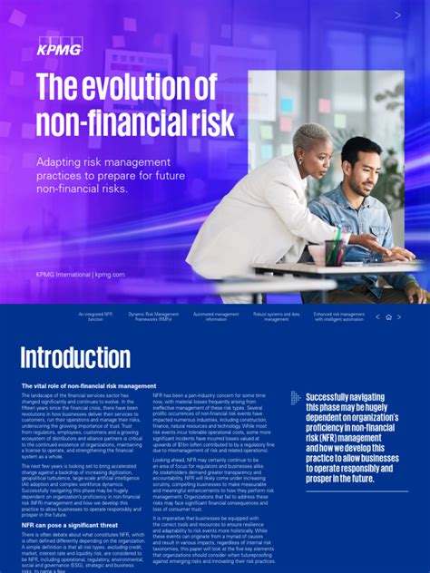The Evolution Of Non Financial Risk Report Pdf Risk Risk Management
