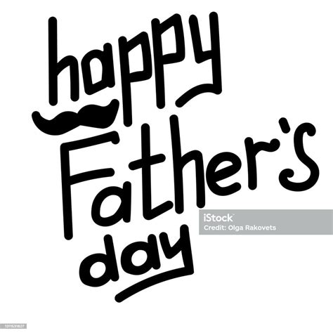 해피 아버지의 날 엽서 또는 패션 디자인에 대한 손으로 쓴 글자 0명에 대한 스톡 벡터 아트 및 기타 이미지 0명 6월 가족 Istock