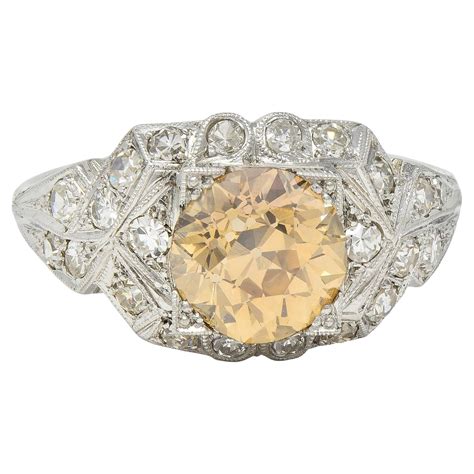 Art Deco 112ctw Marquise And Fancy Hexagon Diamond Engagement Ring