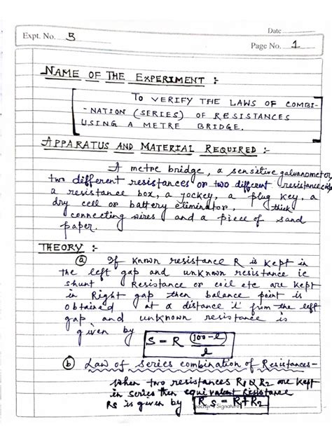 experiment no 3 series combination pdf