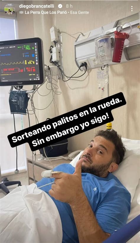 Diego Brancatelli Fue Internado De Urgencia Y Recibió Un Tratamiento